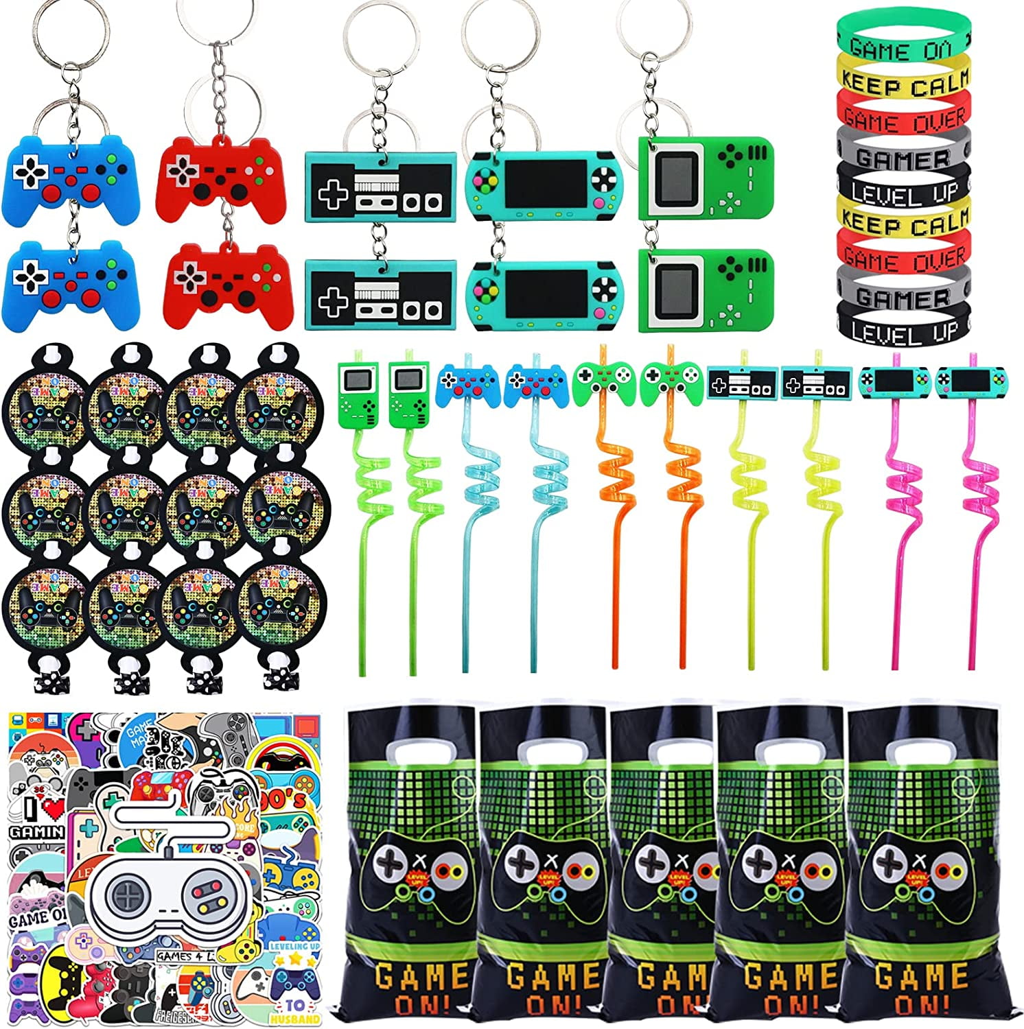 102 Pcs Video Game Party Favors for Boys, Game Party Decorations with ...