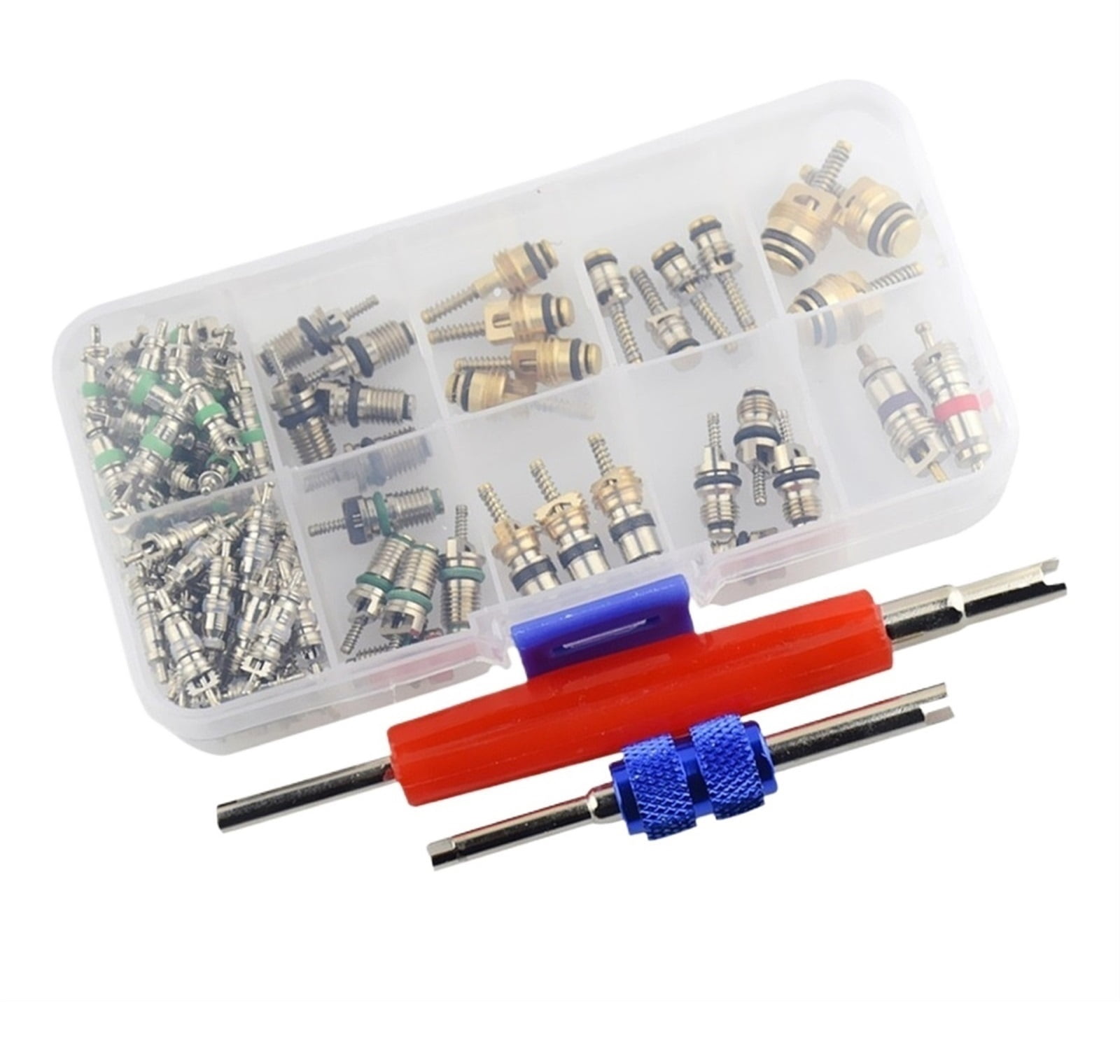 102 Pieces Assortment A/C Valve Core Tool R134 - Walmart.com