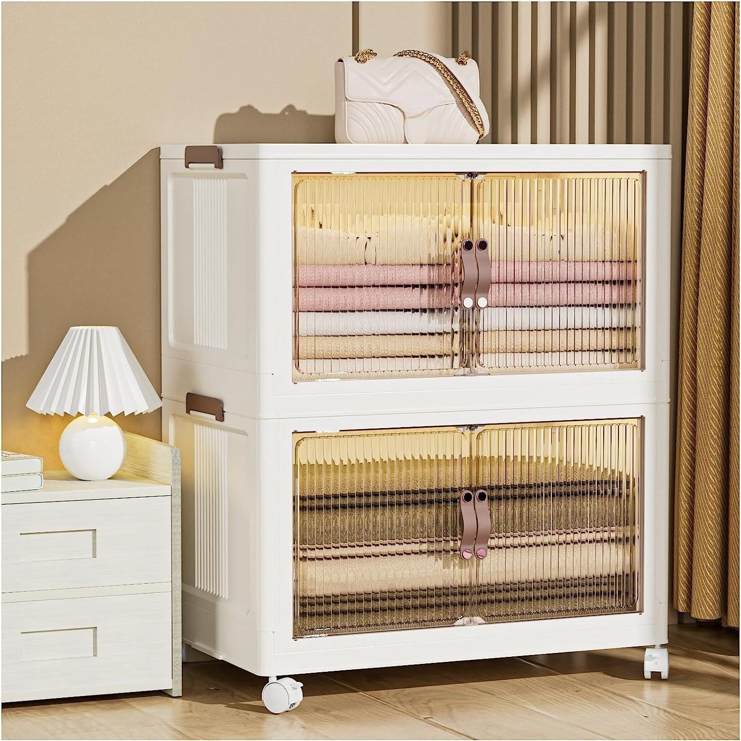 102 Qt Large Storage Bin with Lid 【Double-Opening Doors】Plastic Storage ...