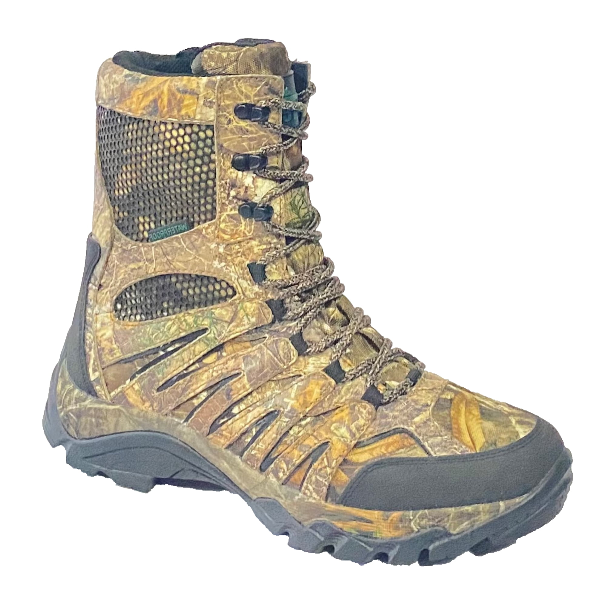 1023 Men's Waterproof Real Tree Camo Leather Hunting Boot with Side ...
