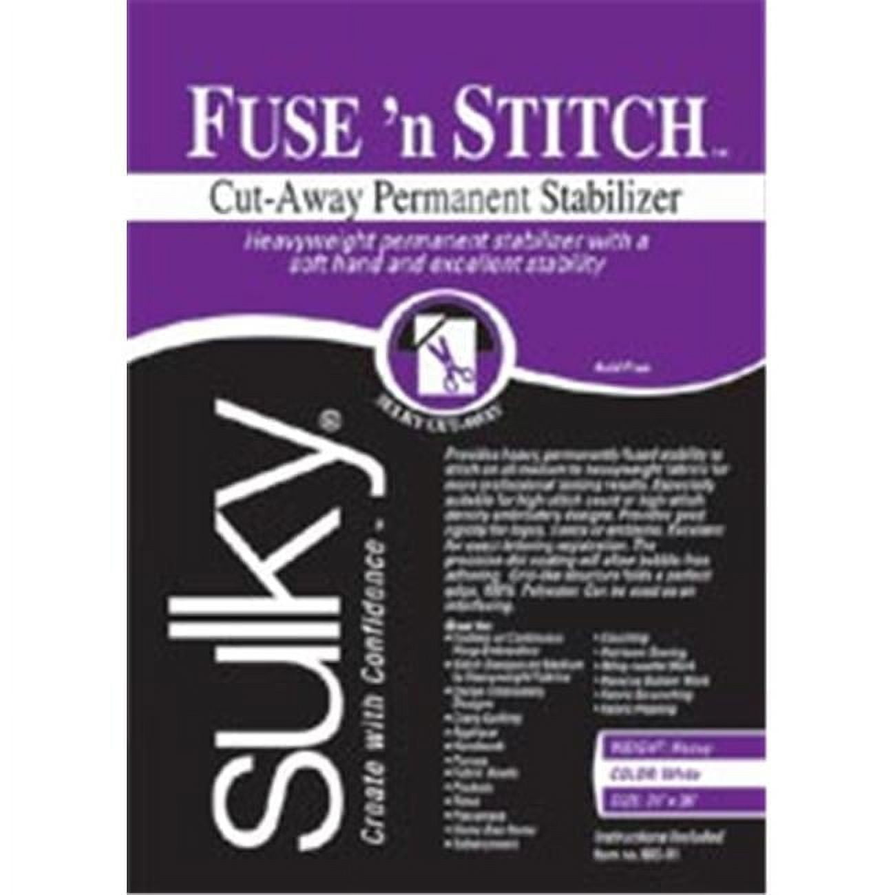 102744 Fuse n Stitch Cut Away Permanent Stabilizer-24 in. x 36 in ...