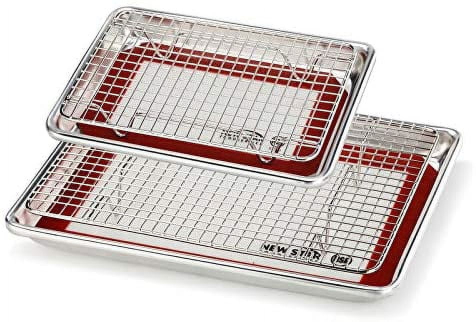 1028768 Commercial-Grade Bun Pan/Baking Sheet, Baking Mat, Cooling Rack ...