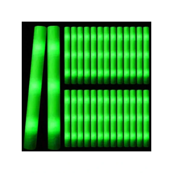102PCS LED Light Up Foam Sticks Wand Rally Batons Flashing Glow Stick ...