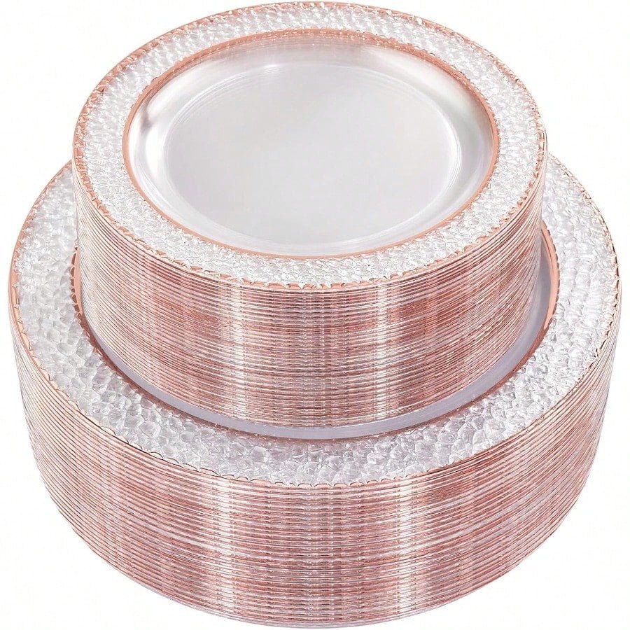 Rose Gold Plastic Plates