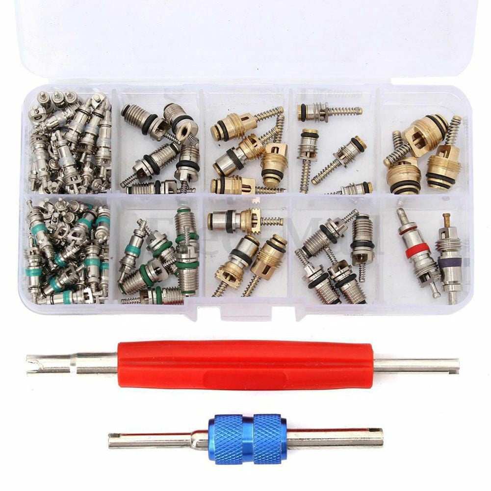 102X R134a Car A/C Air Conditioning Valve Cores Auto Air Con Tool Kit 1 ...