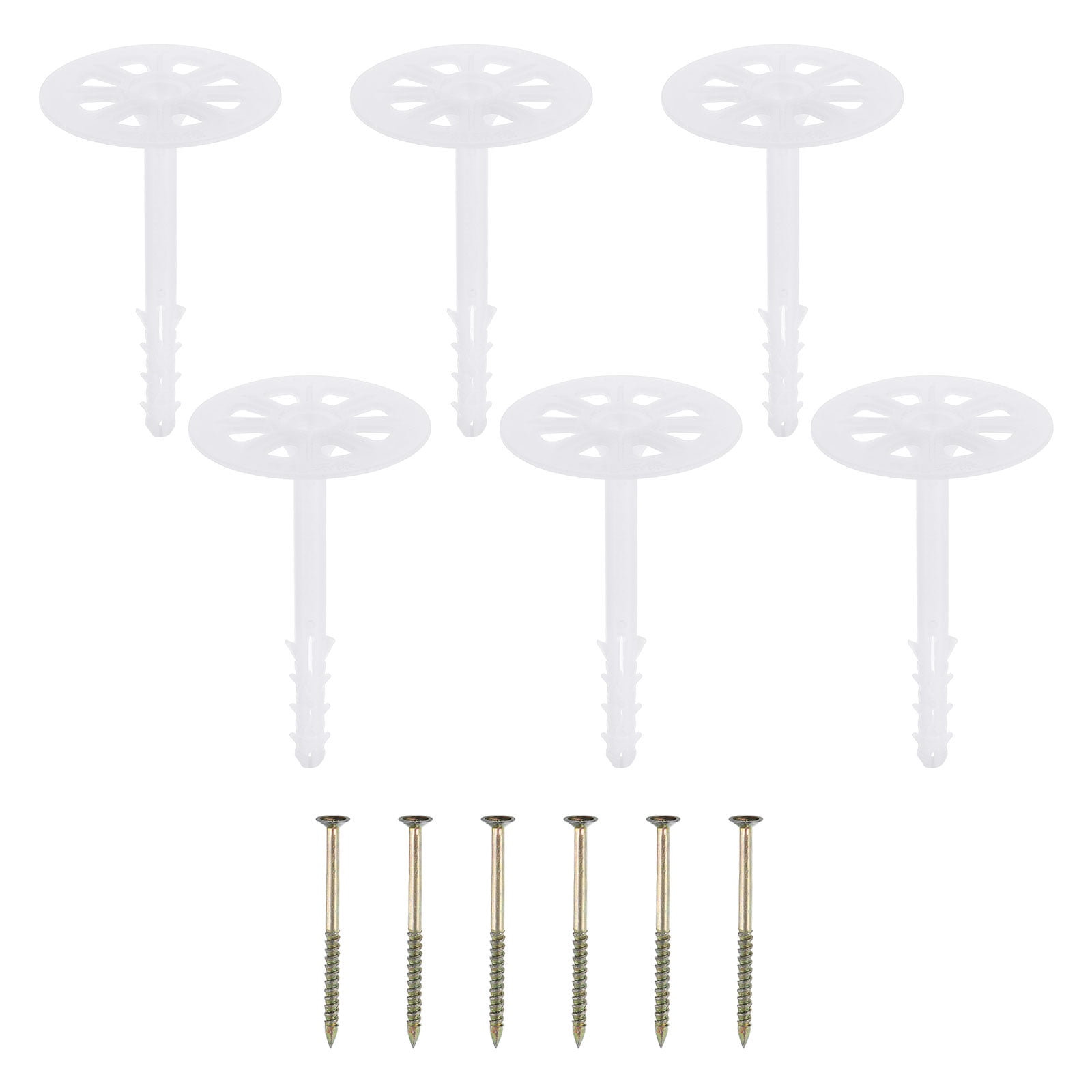 102mm Perforated Insulation Pins, 30 Pack Insulating Nails Plastic ...