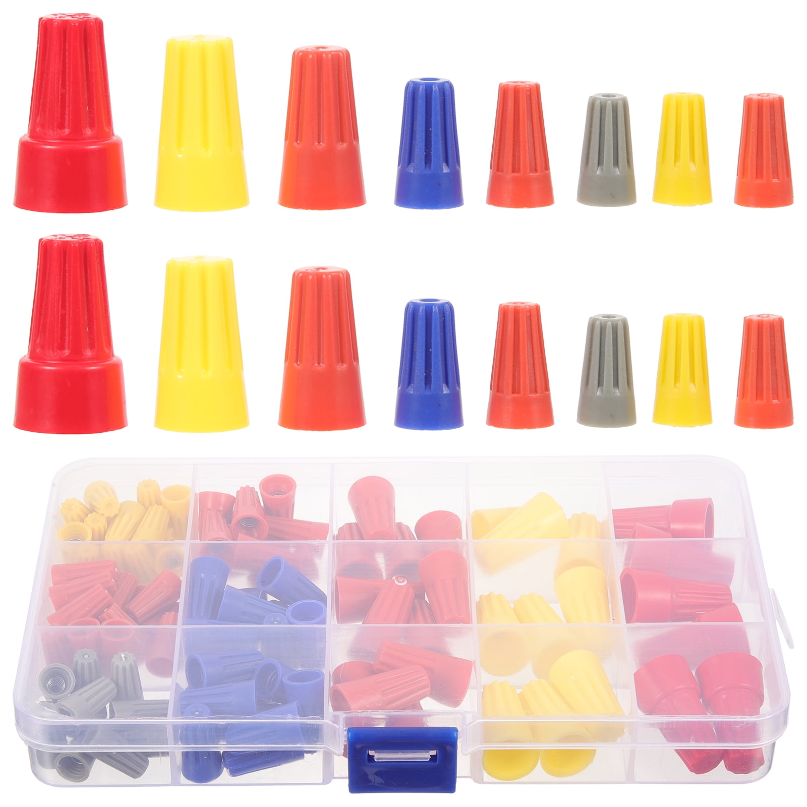 102pcs Electrical Connector Threaded Spring Insert Nut Electrical Wire End Connector - Walmart.com