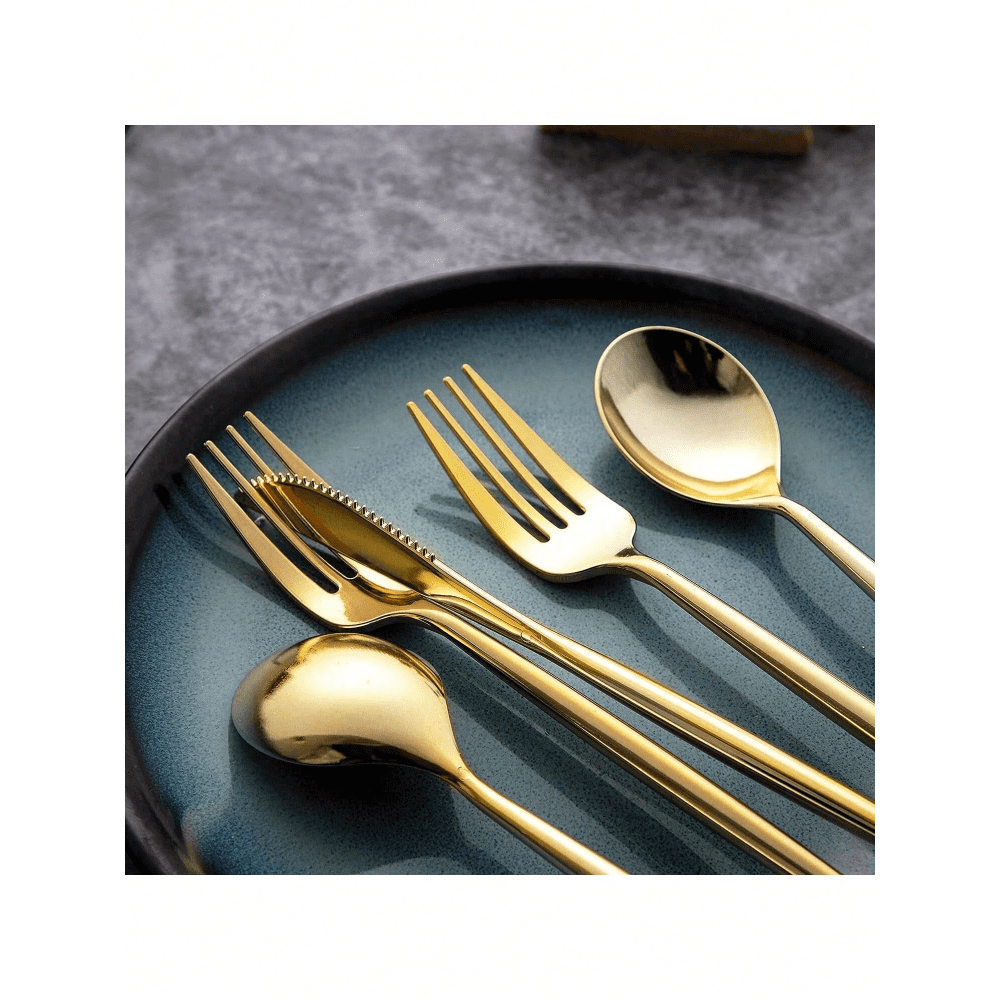 102pcs Gold Plastic Silverware, Disposable Utensils With Heavy Duty ...