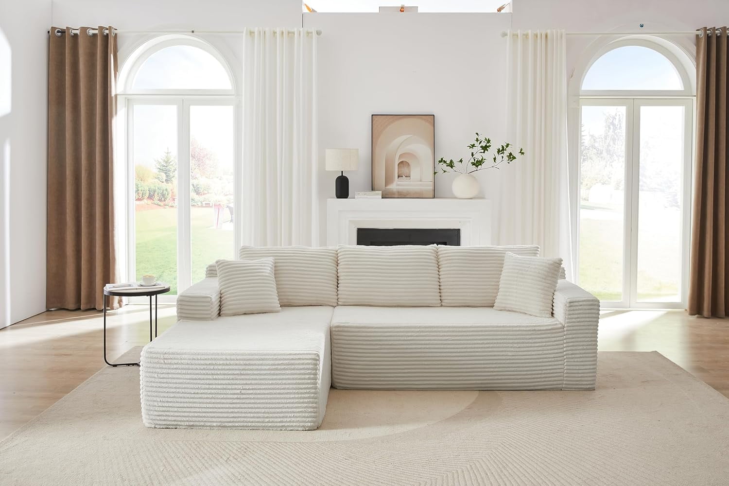 103" Cloud Sectional Couch,Modular Sectional Sofa with Deep Seat,L ...
