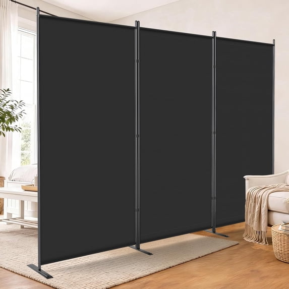 103''W Folding Room Divider for Room Separator,Freestanding 3 Panel ...