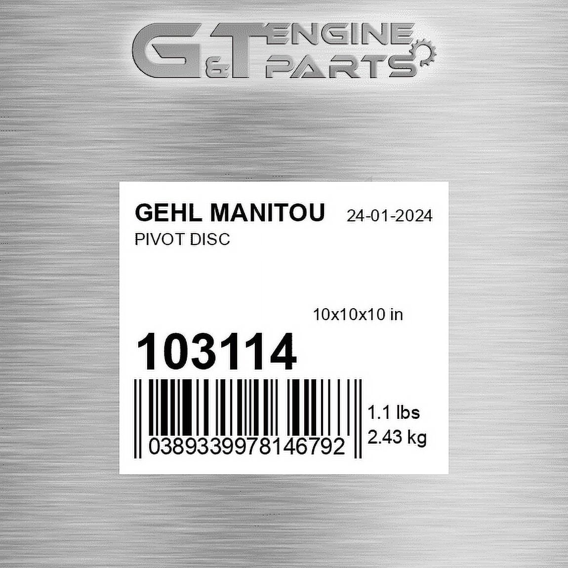 103114 PIVOT DISC fits Gehl Manitou (New OEM) - Walmart.com