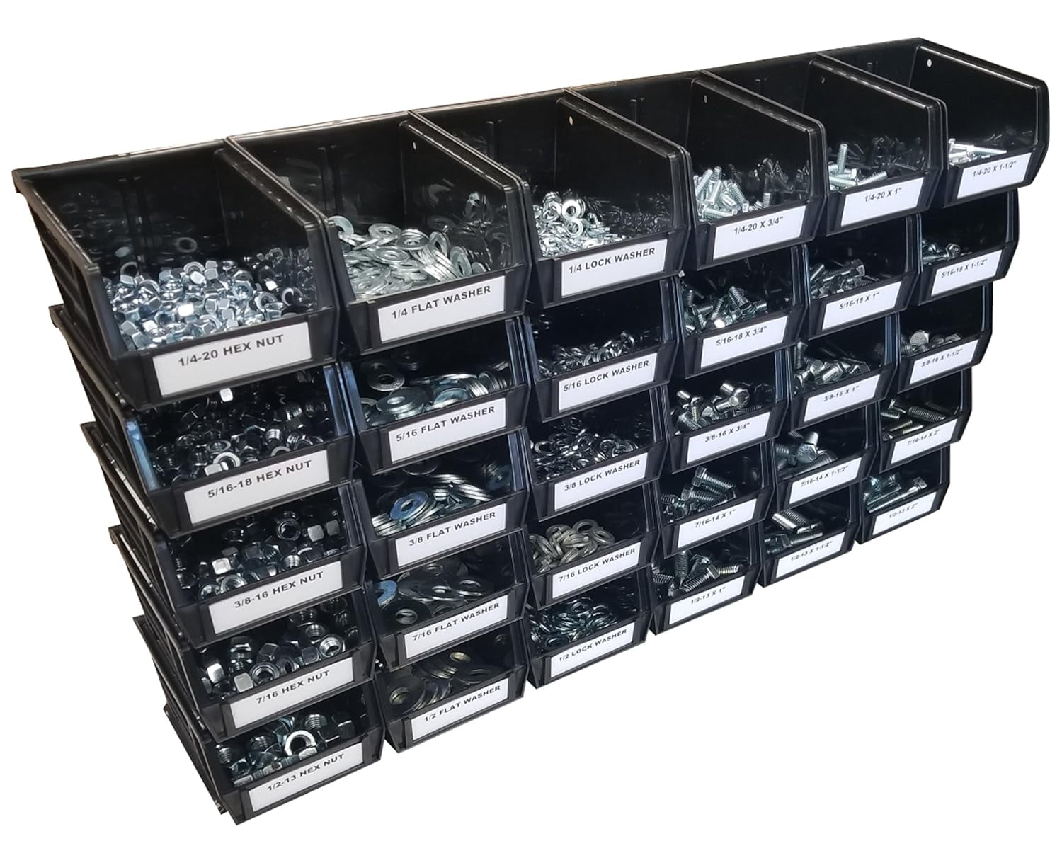 1035 Piece Grade 5 Nut Bolt and Washer Assortment Hex Head Bolts, Hex ...