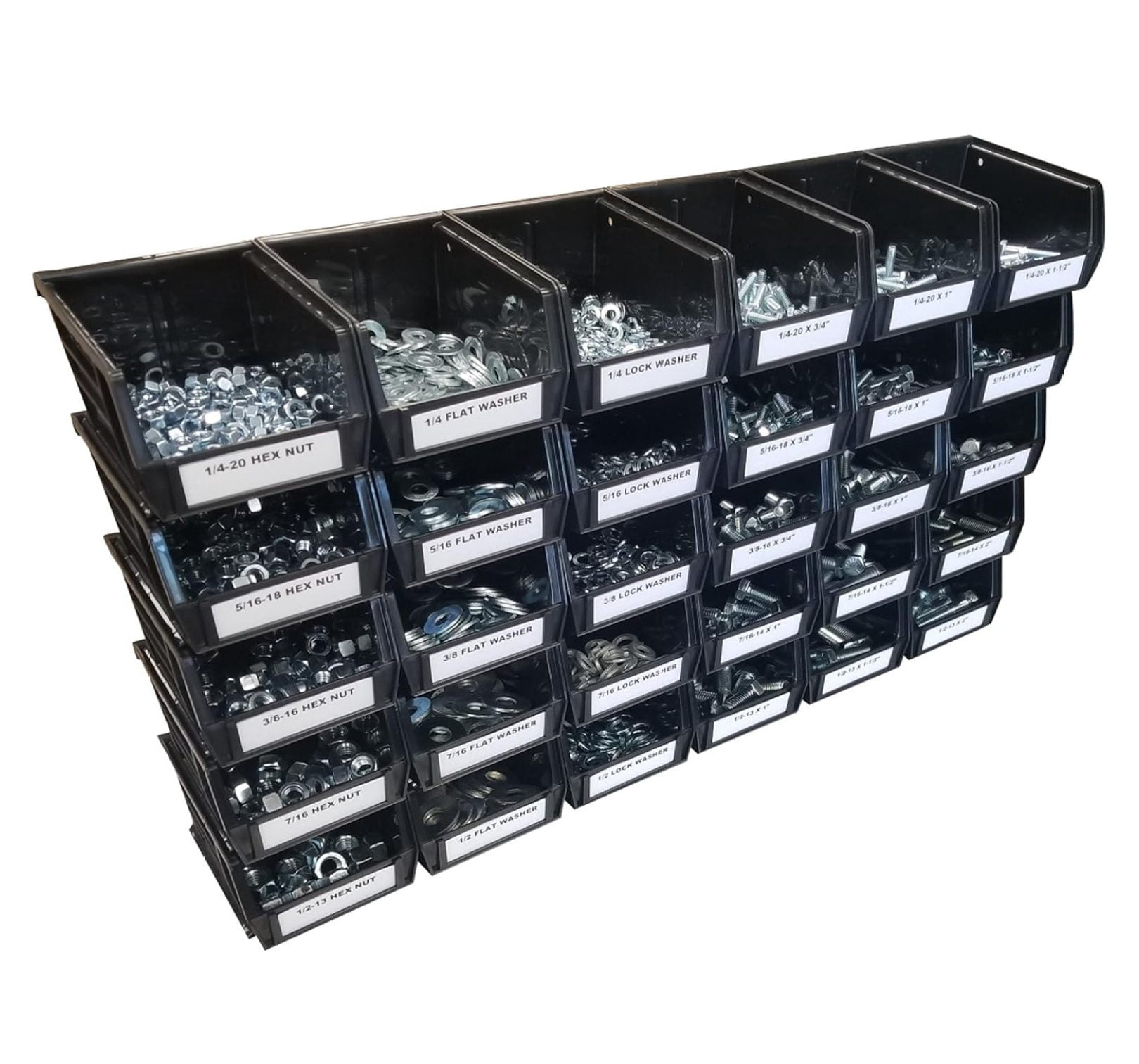 1035 Piece Grade 5 Nut Bolt and Washer Assortment Hex Head Bolts, Hex ...