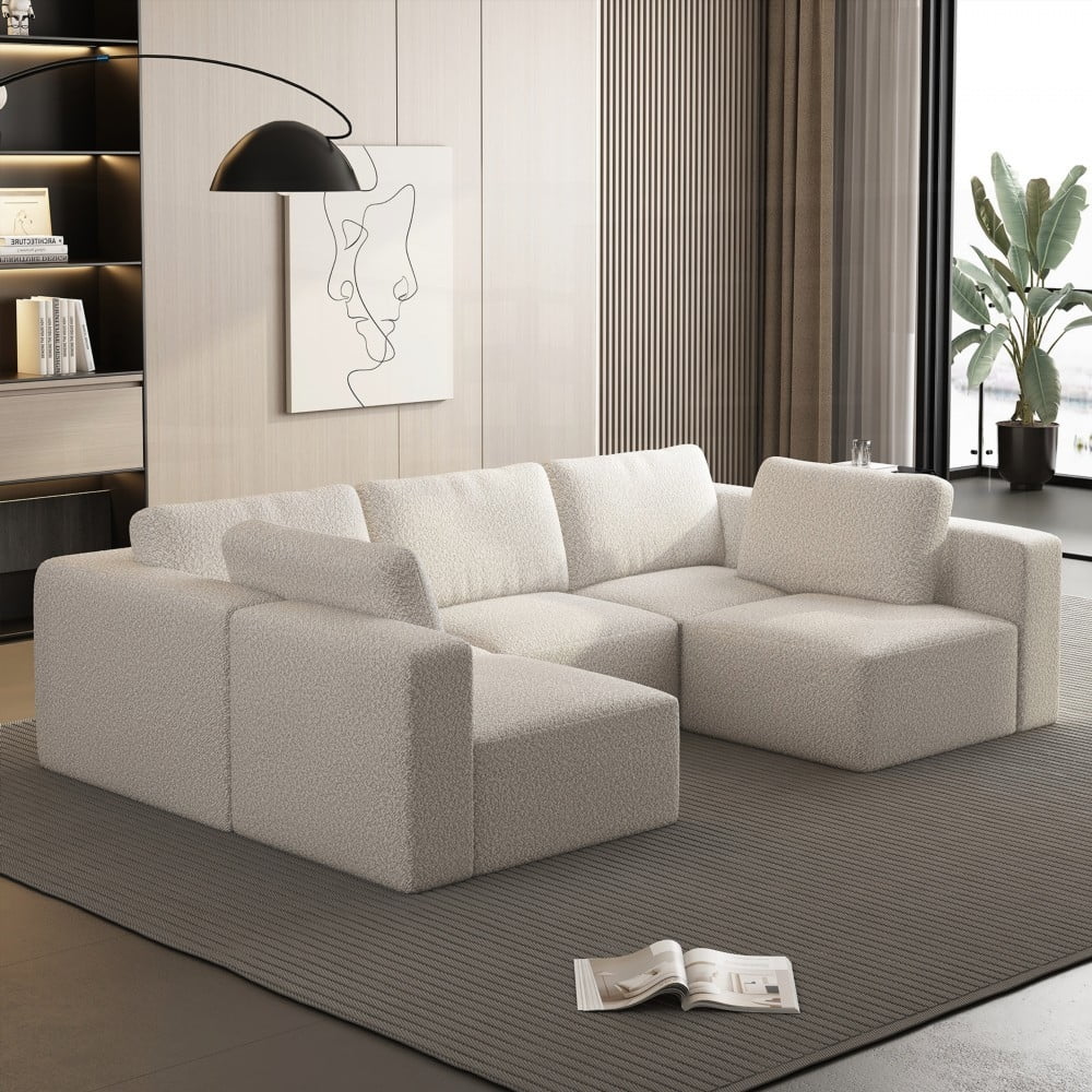 104.32*70.86 Modular Sectional Sofa Sleeper Couch! Chaise & Ottoman ...