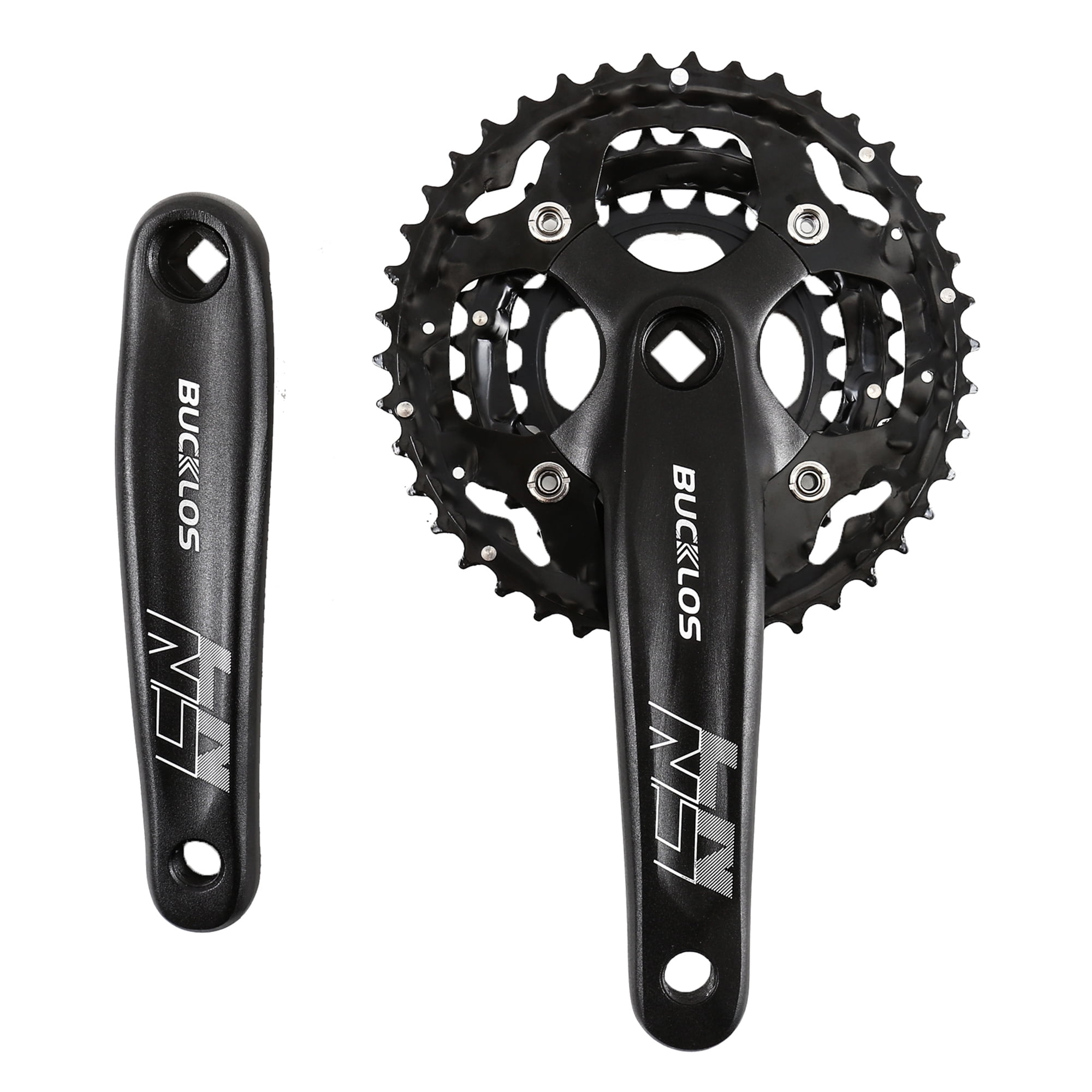 104/64 BCD Double Triple MTB Crankset 170mm with 22/24/26/32/38/42/44T Chainring Set, Square ...