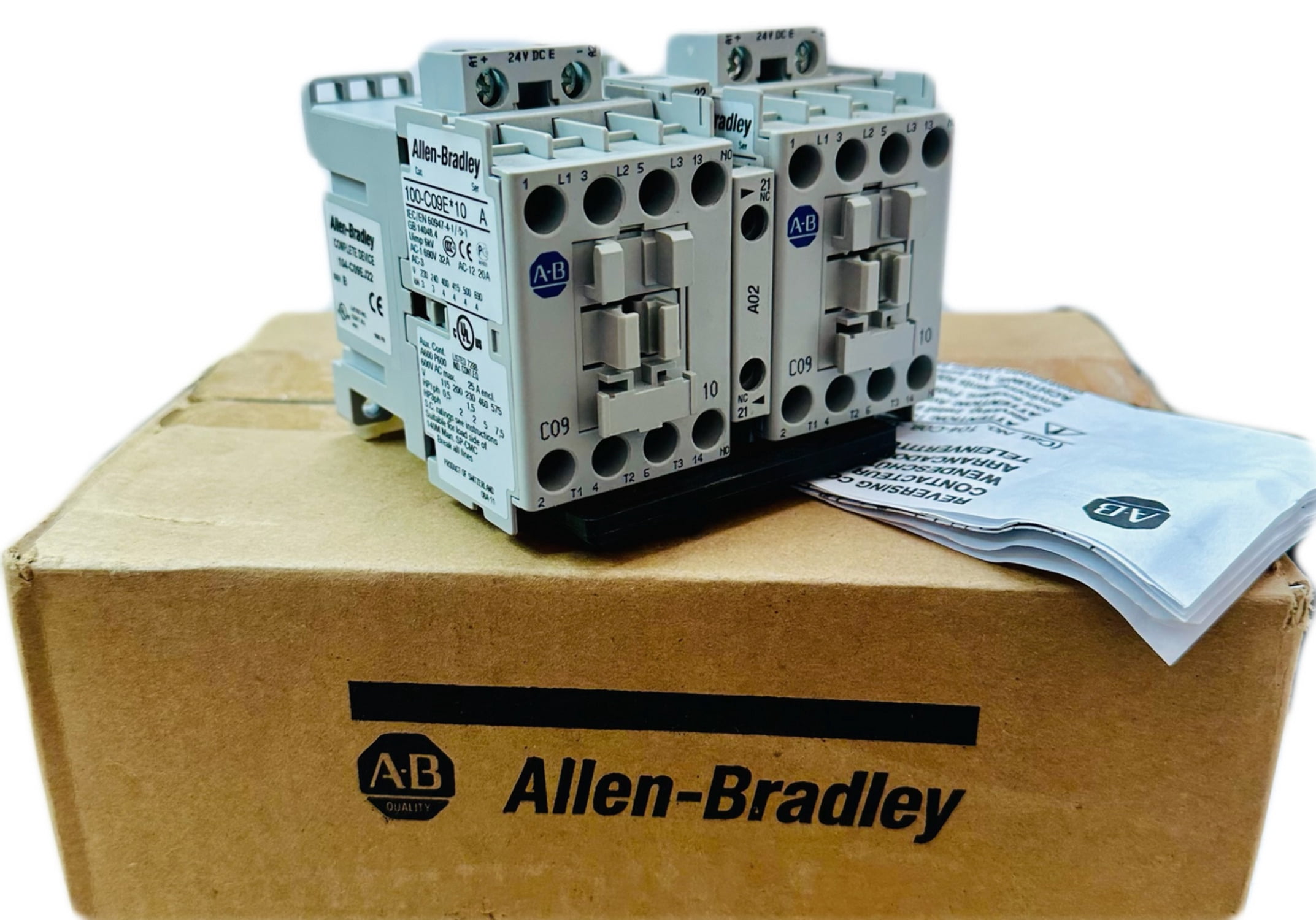 104-C09EJ22 Contactor Reversing , 24V50/60Hz/24VDC, 9 A, Elec Cl, 1 NOC ...