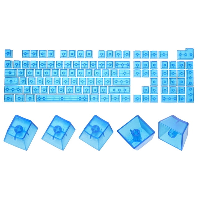 104 Key Blank Backlit Clear Keycap Set OEM Profile Double Shot 60% for ...