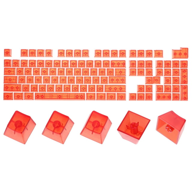 104 Key Blank Backlit Clear Keycap Set OEM Profile Double Shot 60% for ...