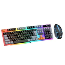 Shipadoo D500 RGB 104 Keys Gaming Keyboard and Mouse Combo, Black ...