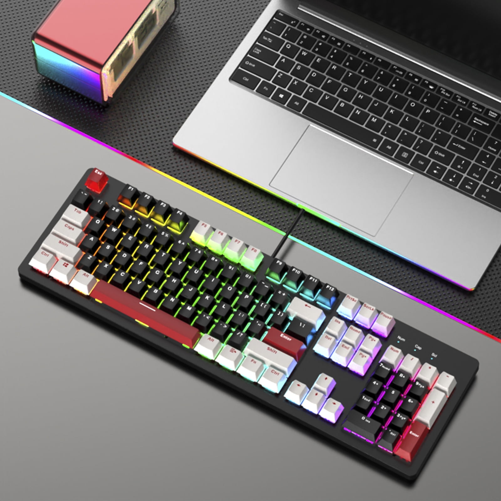 VIPQV 104-Key Wired Mechanical Keyboard, Hot Swappable Custom Keyboard ...