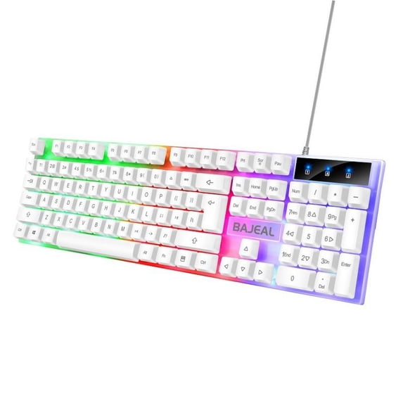 104 Keys Gaming Keyboard USB Wired Portable Rgb Backlight Keyboard for ...