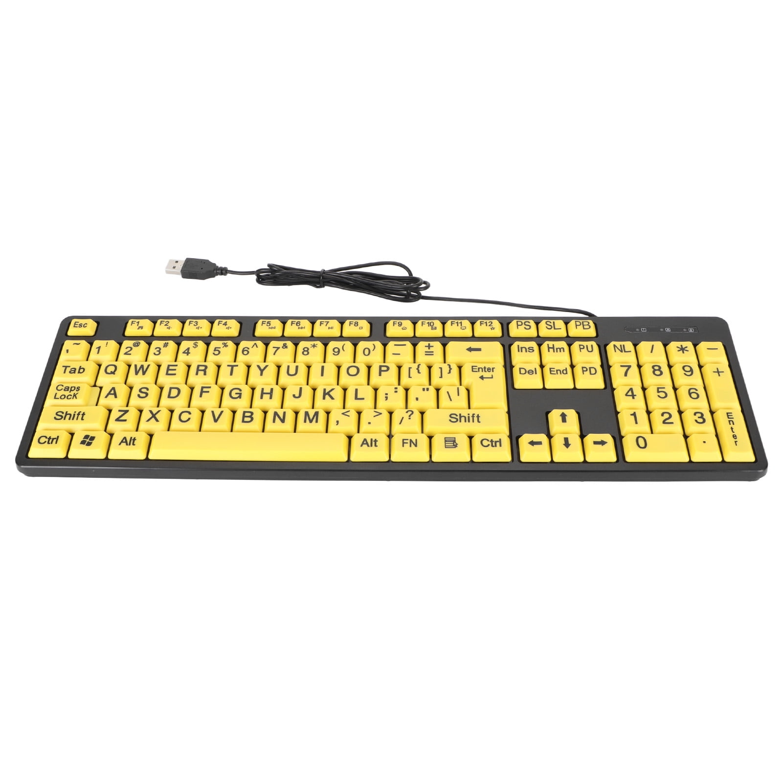 104 Keys Large Print Computer Keyboard USB Wired Keyboard for Students ...