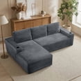 104" Modern Modular Sectional Sofa, Couch with Corduroy Fabric And ...