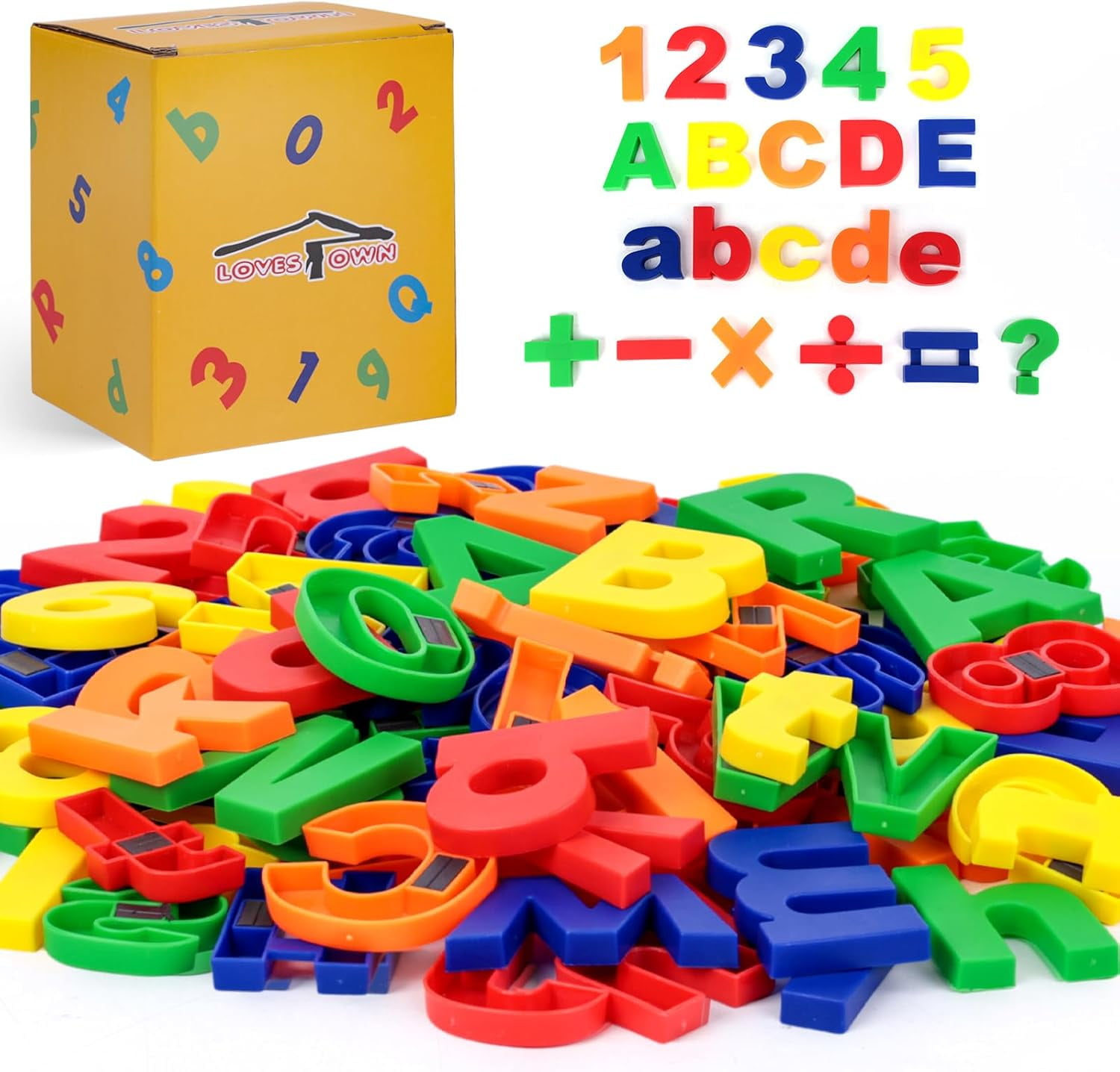 104 PCS Alphabet Magnetic Letters and Numbers for Toddlers,ABC 123 ...