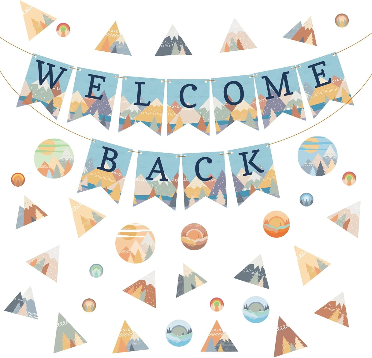 104 Pcs Mountains Welcome Back Bulletin Moving Mountains Welcome ...