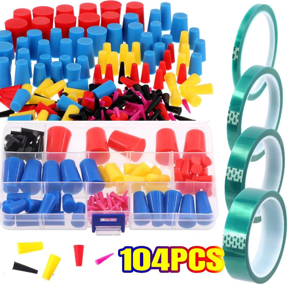 104 Powder Coating kit: 1/4",1/2", 7/10", 1" Green Powder Coating ...