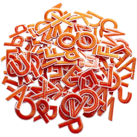 104 count Iron Letter Patches 1.5 inch, 4 Sets of 26 Embroidered ...