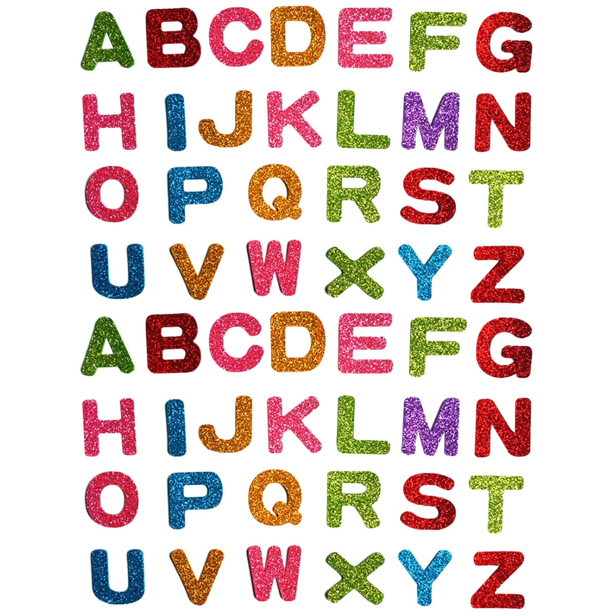 104 pcs 3D Shine Colorful 26 English Alphabet Wall Sticker For Kids ...