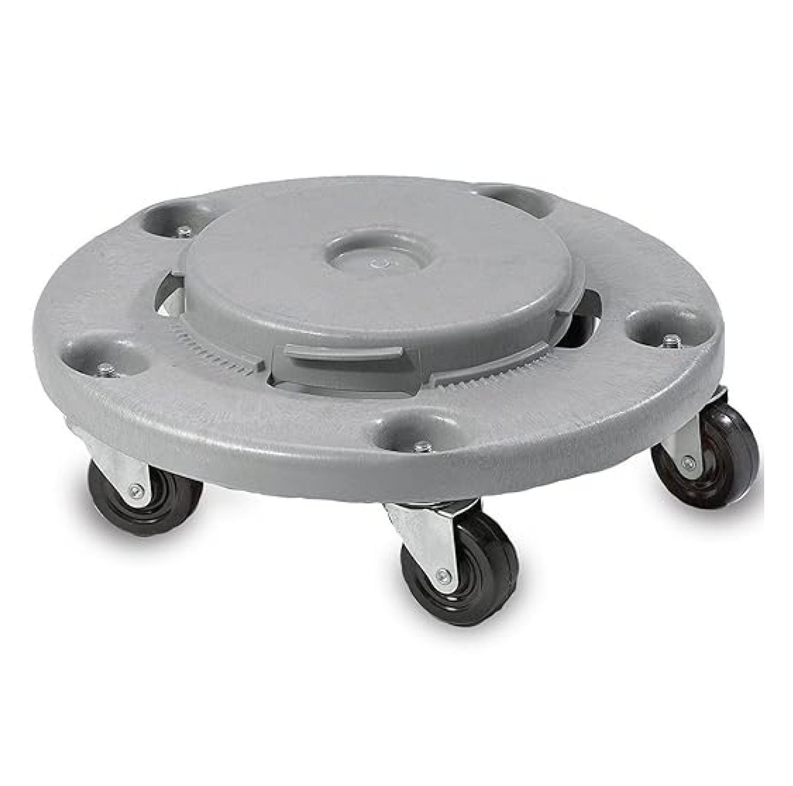 1040 Trash Can Dolly - Heavy Duty Bolted Casters, Round, Grey, Fits 20 ...