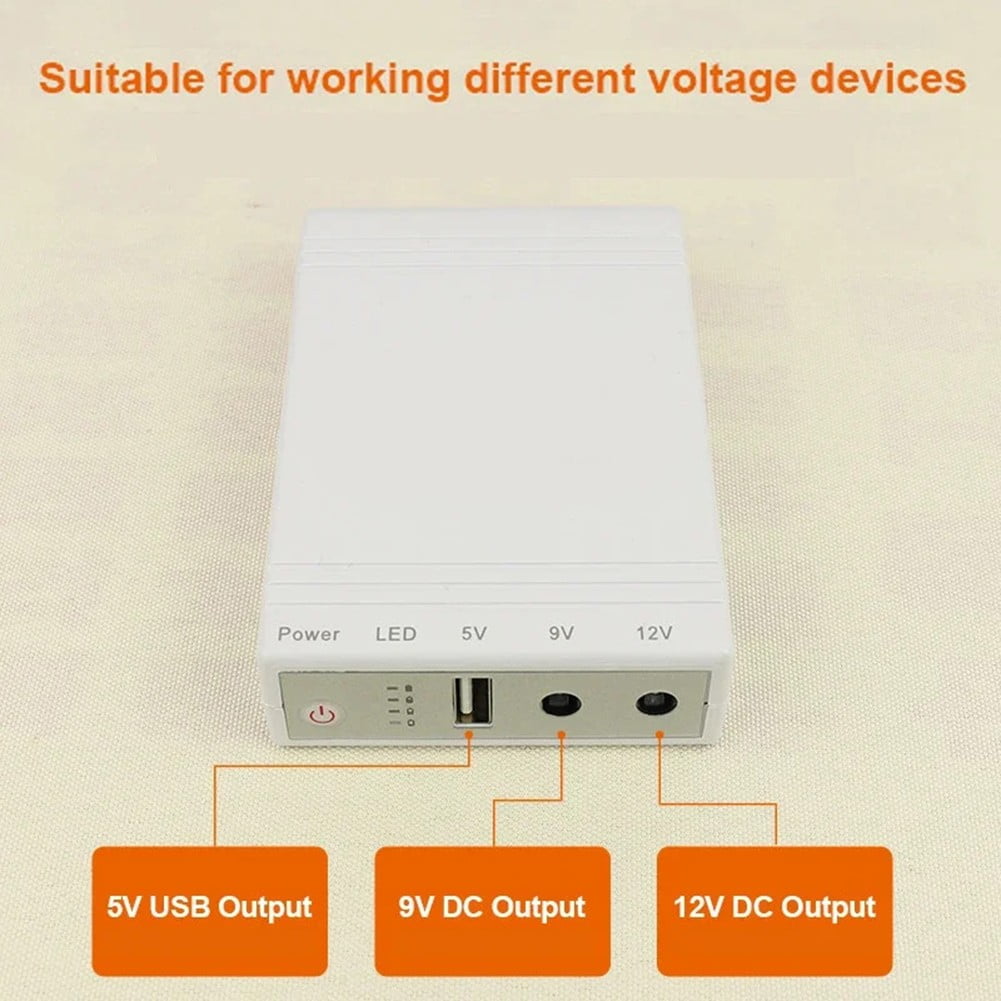 10400mAh Mini Ups Uninterruptible Power Supply DC12V 9V 5V Monitor ...