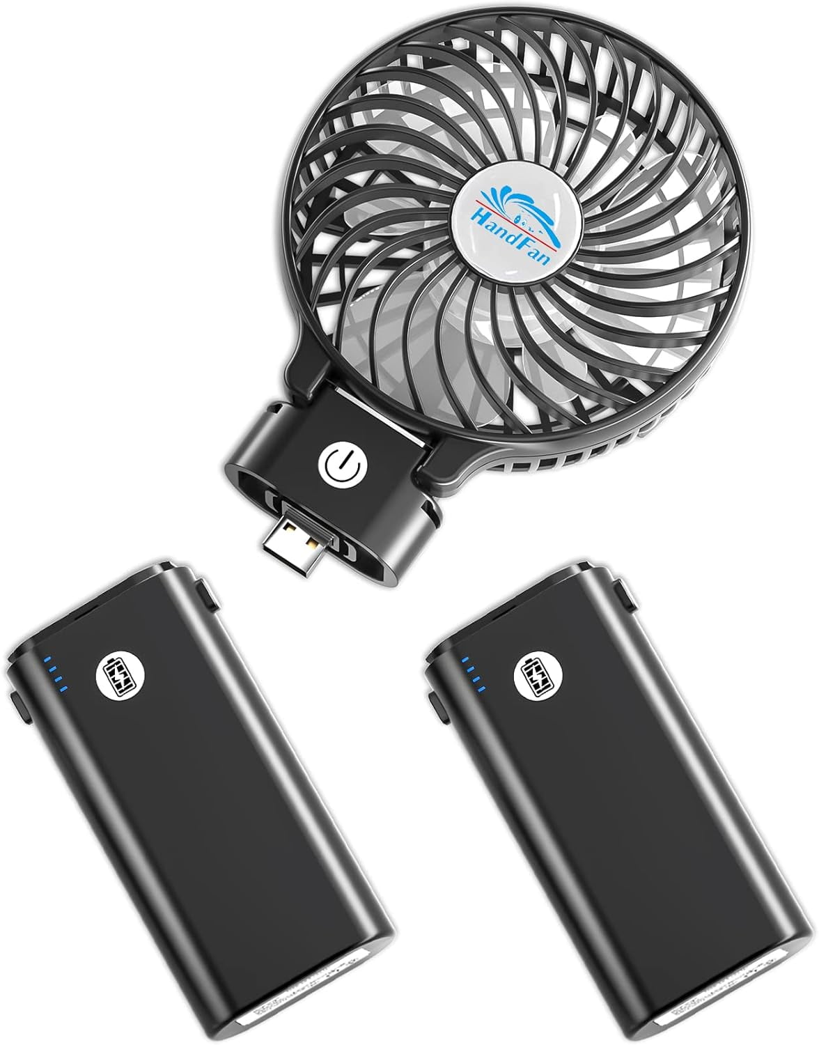 10400mAh Portable Handheld Fan, Rechargeable Personal Hand Fan ...