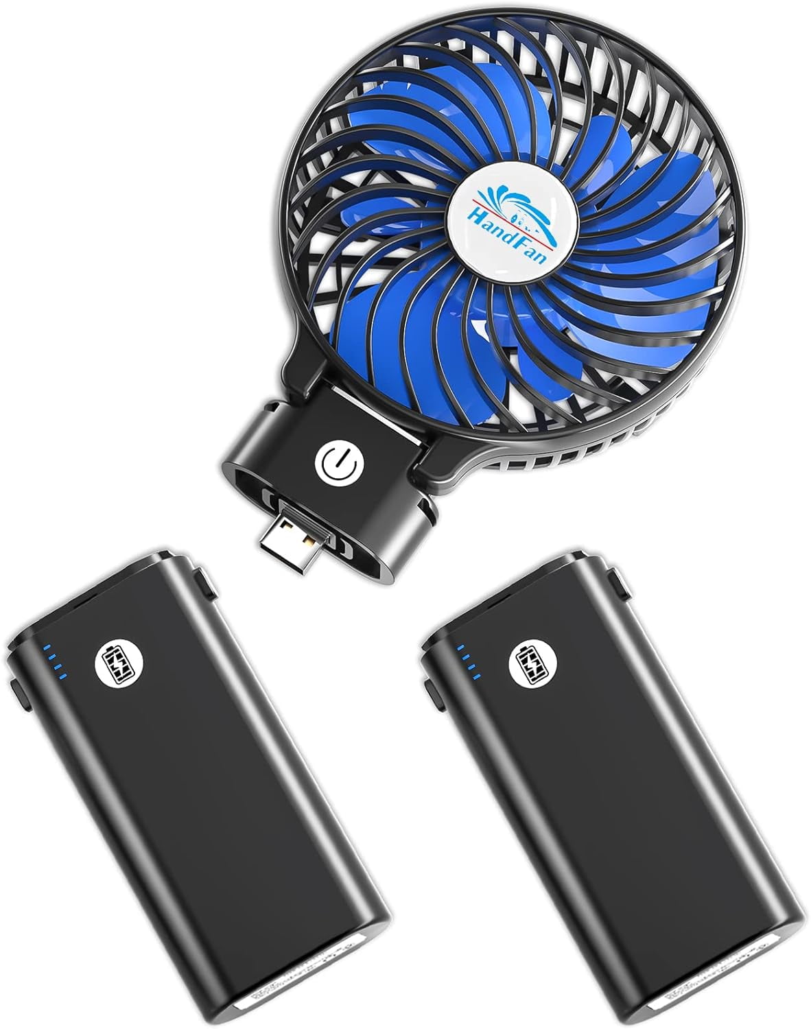 10400mAh Portable Handheld Fan, Rechargeable Personal Hand Fan ...