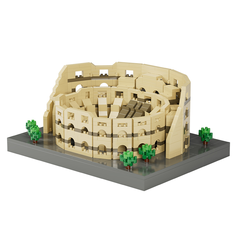 1043PCS Ancient Roman Colosseum World Famous Building Miniature Diamond ...