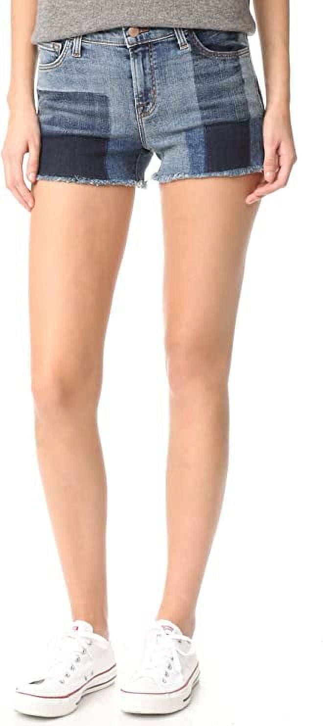 1044 mid-rise two-tone denim shorts - Walmart.com