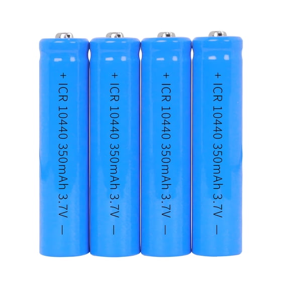 10440 Rechargeable Battery 3.7 Volt Lithium-Ion 350 mAh Batteries 4 ...