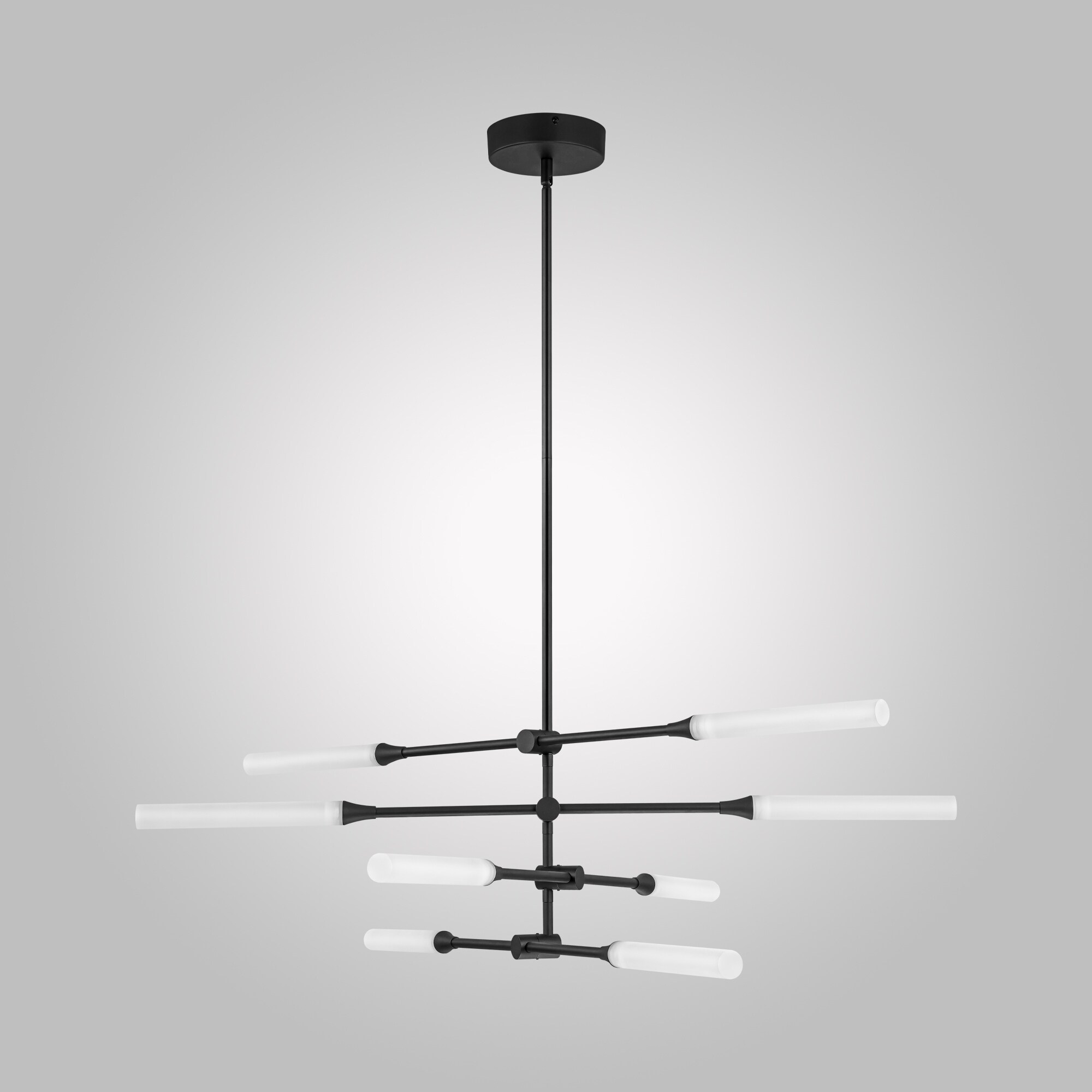 1048652 6/8-Light Modern Linear Tiered Sputnik Cluster Branch Cylinder ...