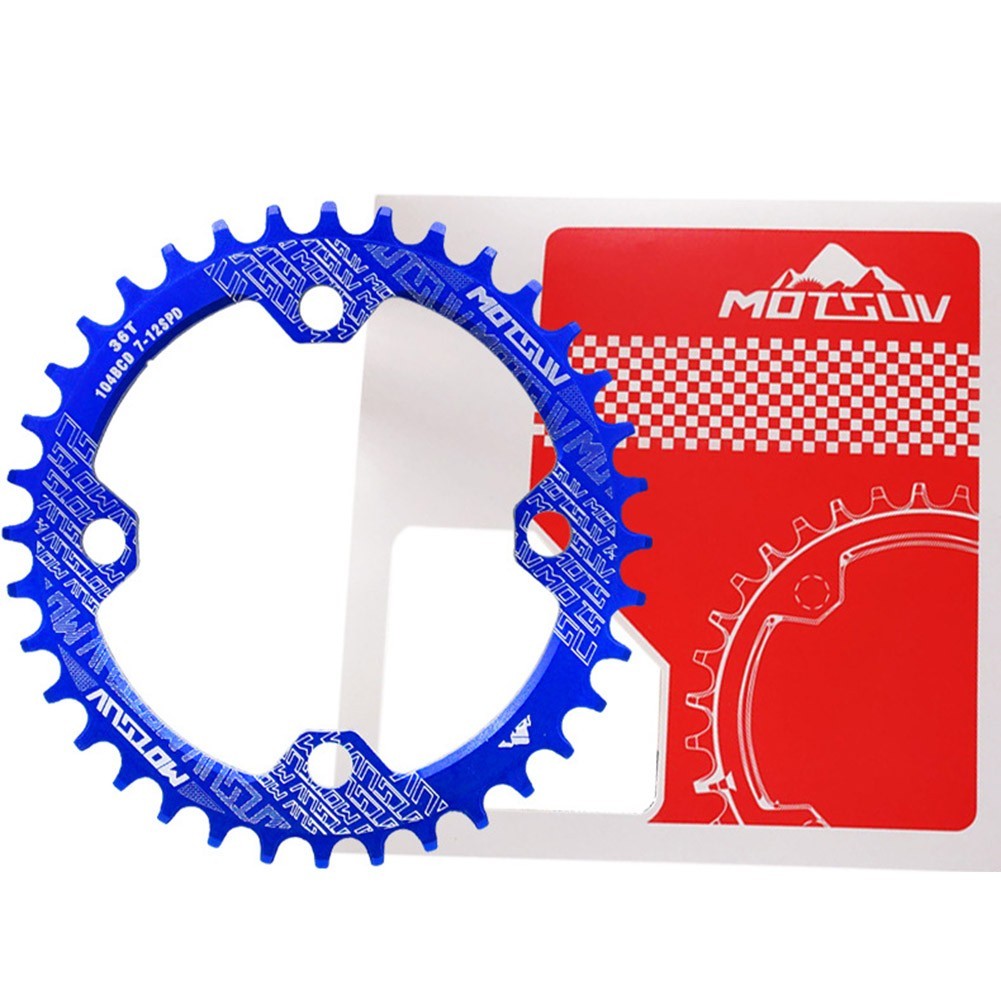 104Bcd 32-38T Bike Chainring Narrow Wide Round Road Bicycle Chainwheel Blue38T Fangkenuo ...