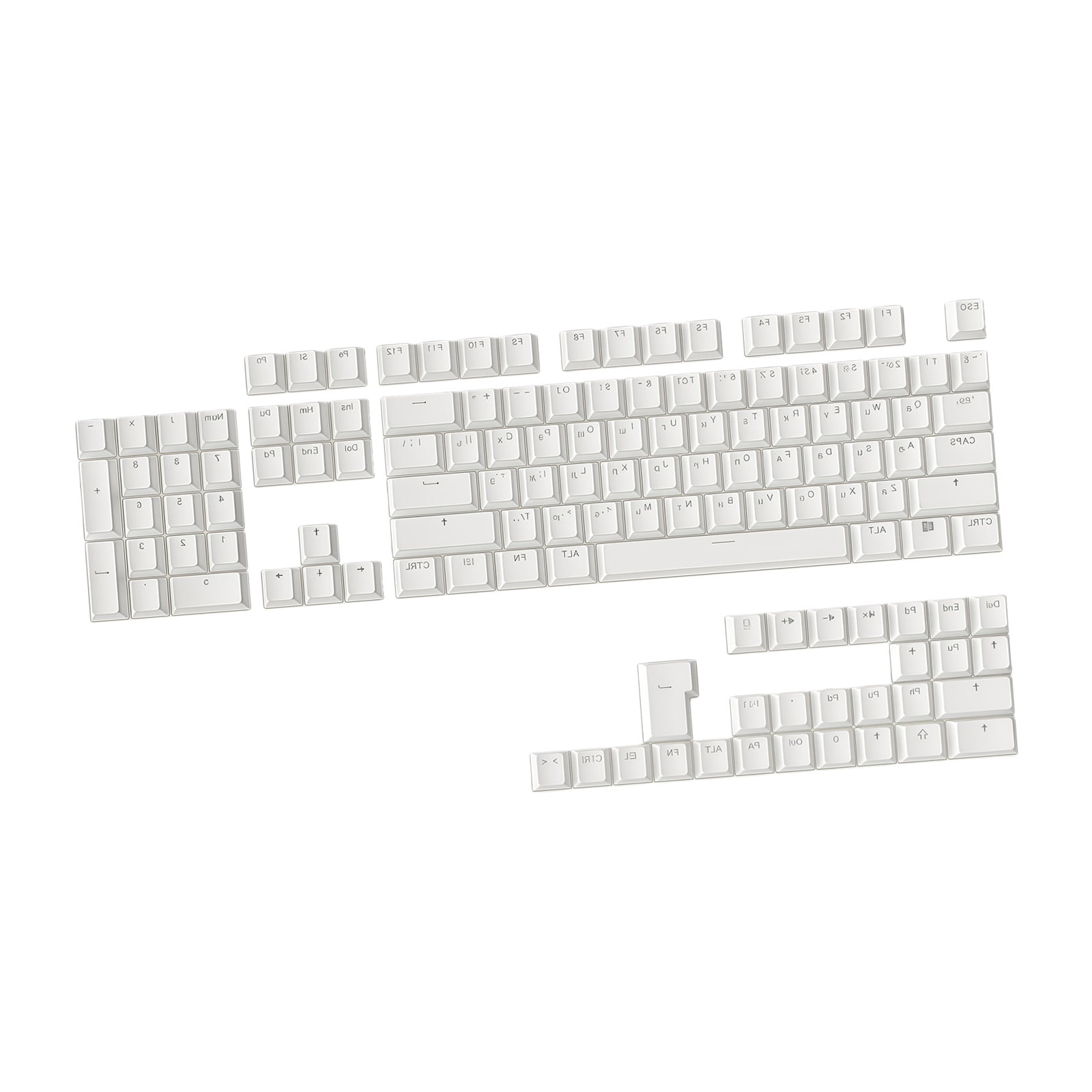 104Keys Russian Keycaps OEM Profile ABS Backlit Keycaps Dye Sublimation ...
