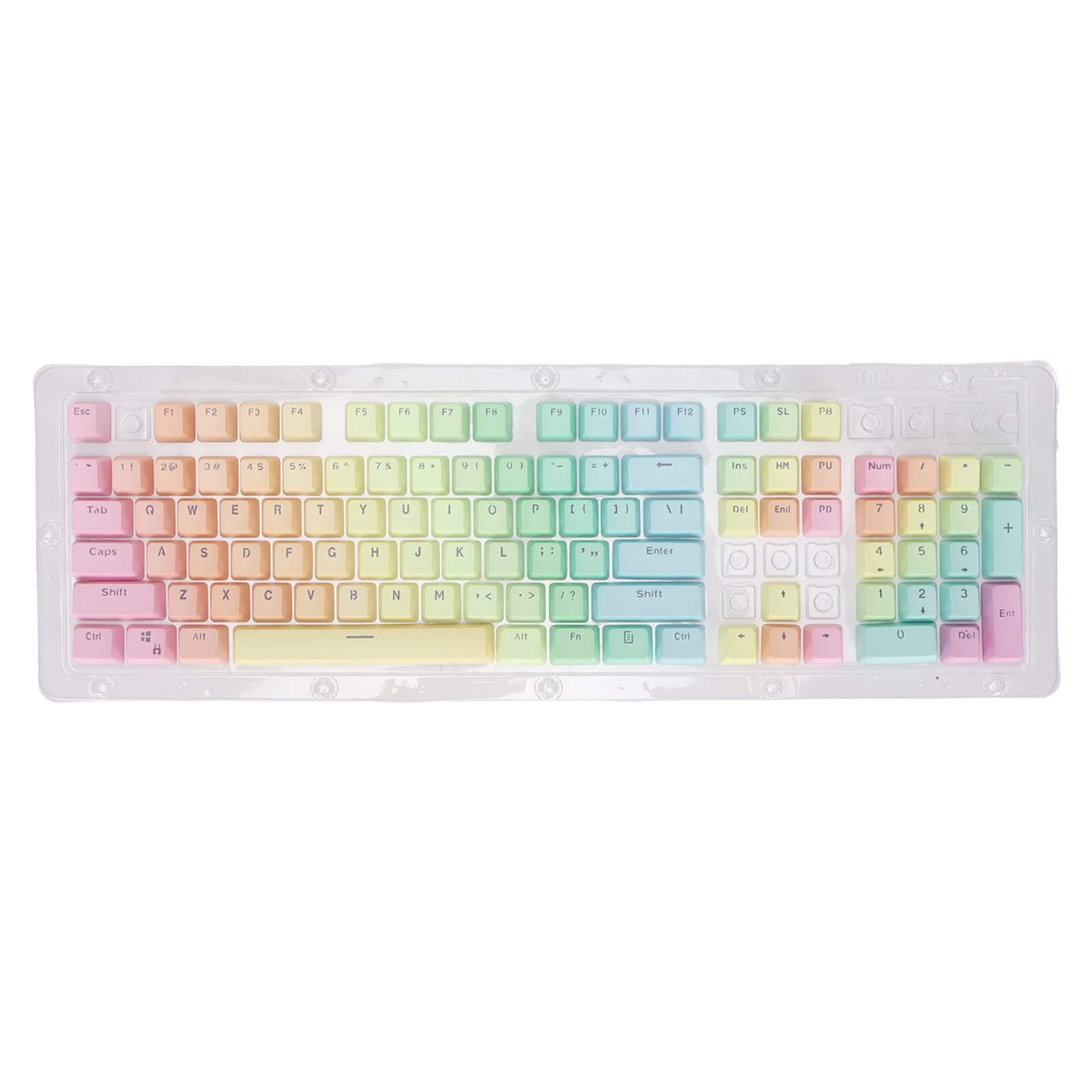 104Pcs Custom Keycaps Translucent Fadeless Gradient Color Ergonomic ...