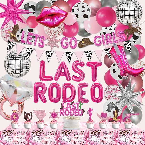 104Pcs Last Rodeo Bachelorette Party Decorations, Cowgirl Bachelorette ...