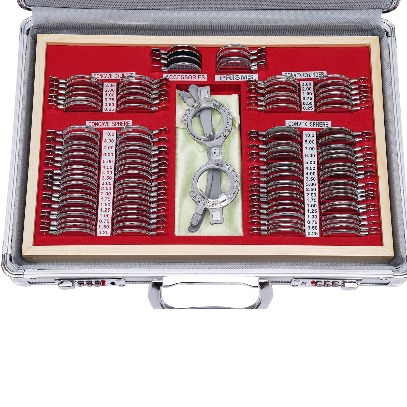 104Pcs Optical Lens Optometry Rim Kit Set w/ Free Optometry Test Trial ...