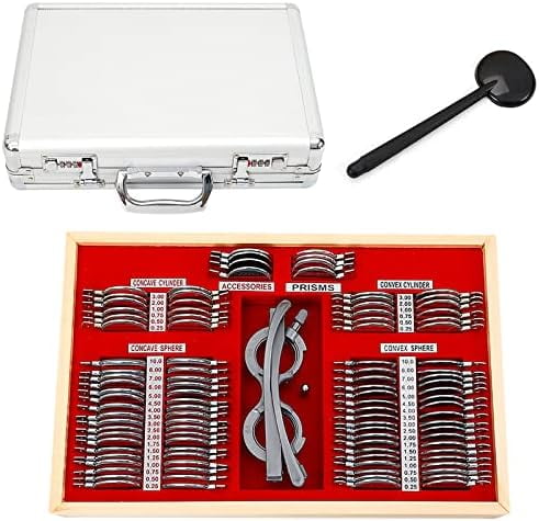 104Pcs Optical Trial Lens Set,Optometry Optical Trial Lens Kit Test ...
