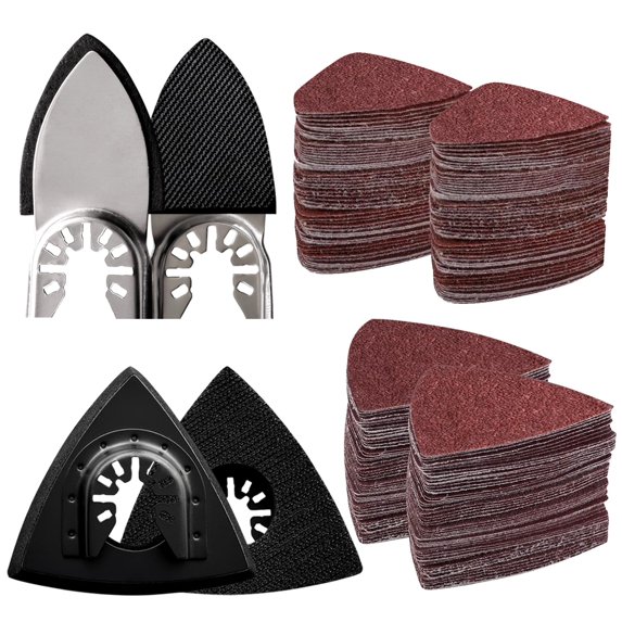 104Pcs Oscillating Tool Detail Sanding Pads Kit 2Pcs Triangle Sanding ...