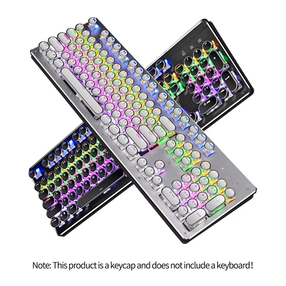 104Pcs/Set Universal Round Key Cap Keycaps for Cherry MX Mechanical ...