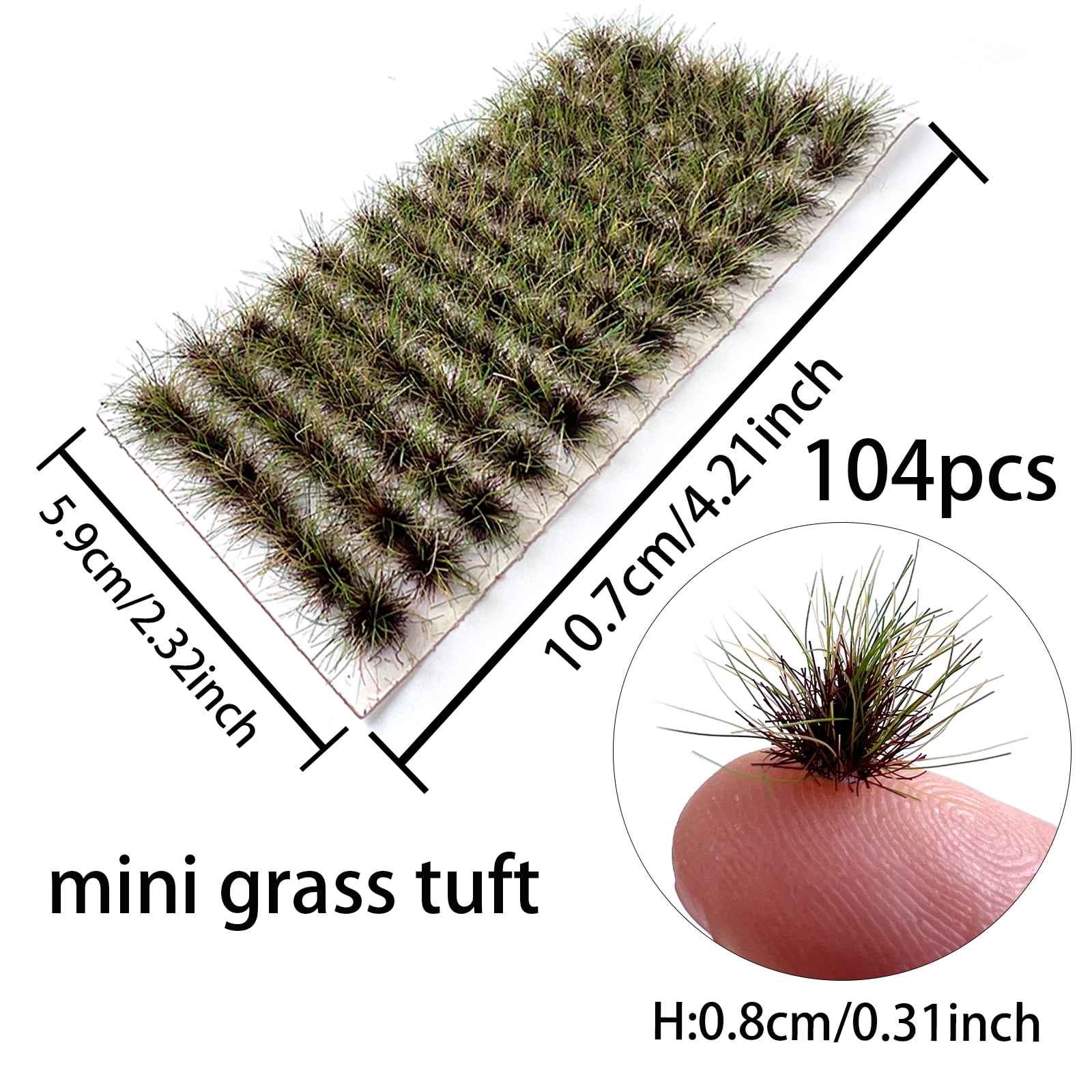 104pcs/120Pcs Static Grass Tuft Model Bushy Tufts Lowland Shrubs Tuft ...