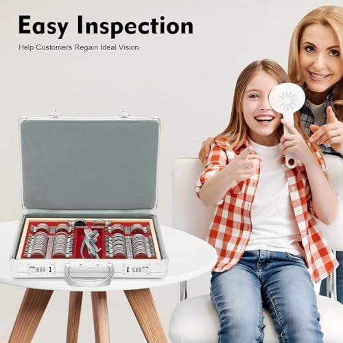 104pcs Optical Trial Lens Set, Optical Lens Optometry Rim Kit Set w ...